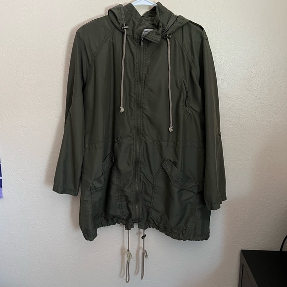iris | Jackets & Coats | Lightweight Army Green Utility Cargo Jacket ...